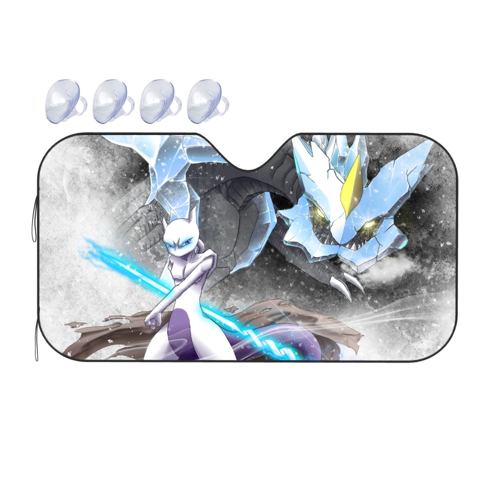 Mewtwo Vs Kyurem Car Sunshade