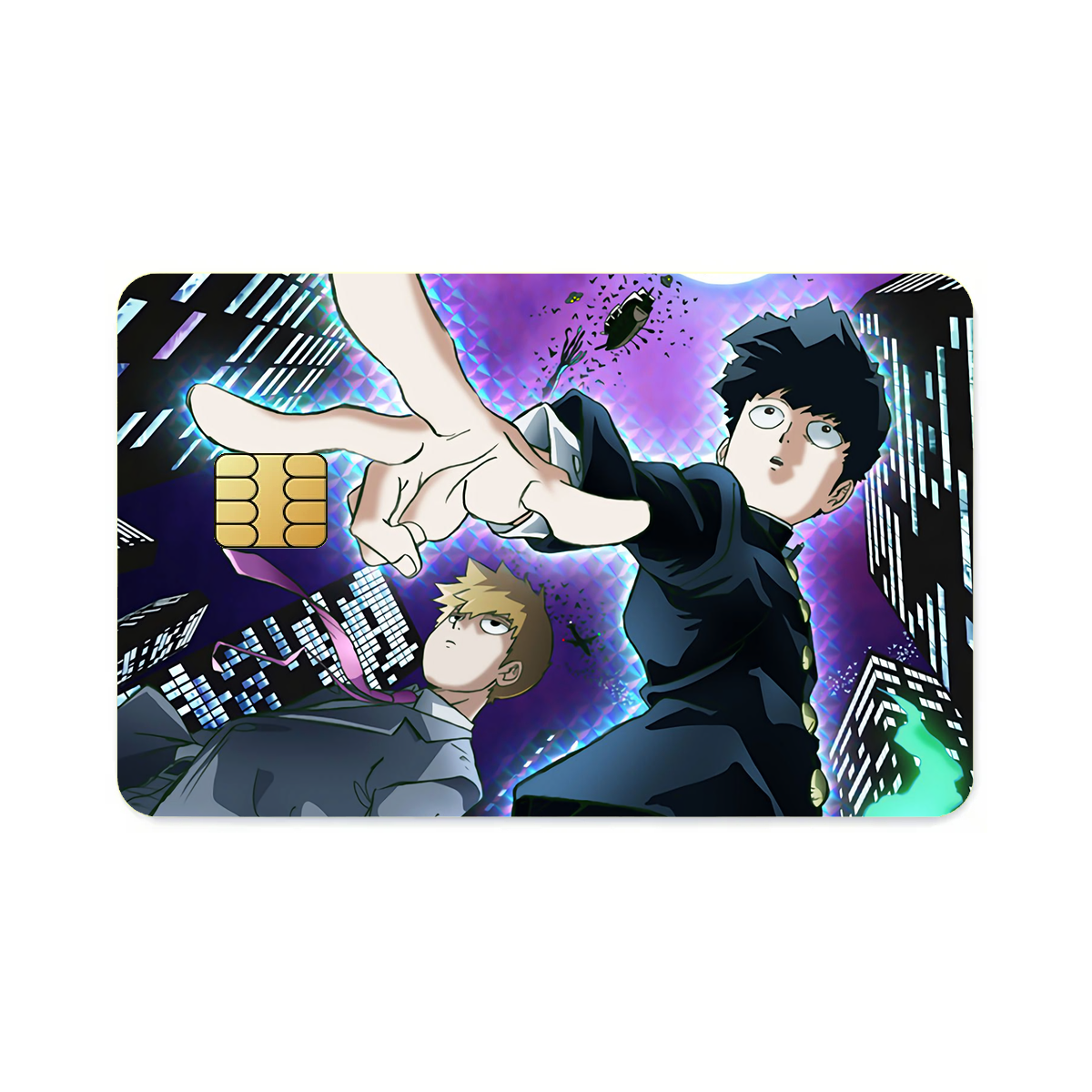 Mob Psycho 100 Arataka Reigen, Shigeo Kageyama, Ekubo Credit Card Skin