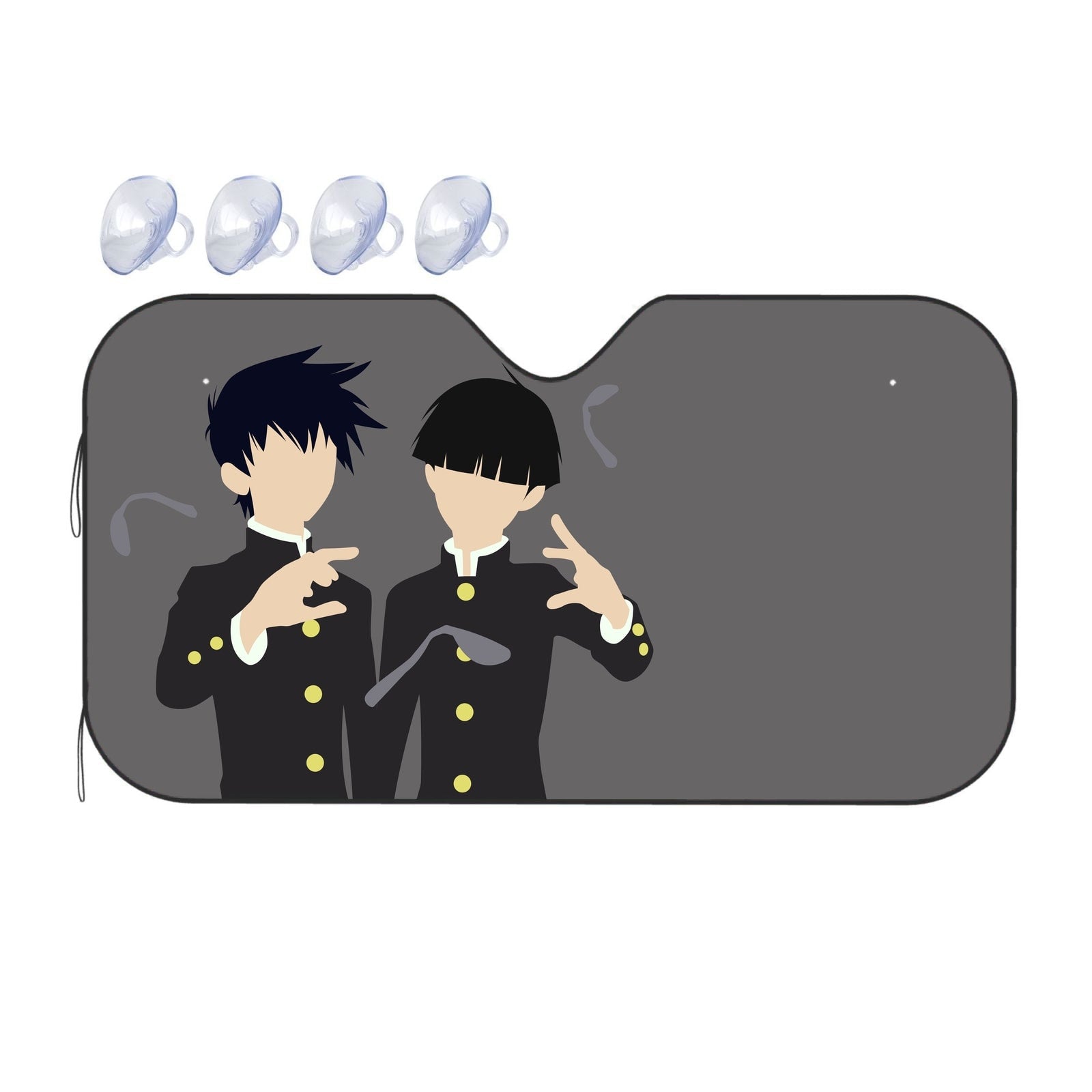 Mob Psycho 100 Shigeo Kageyama, Ritsu Kageyama Car Sunshade