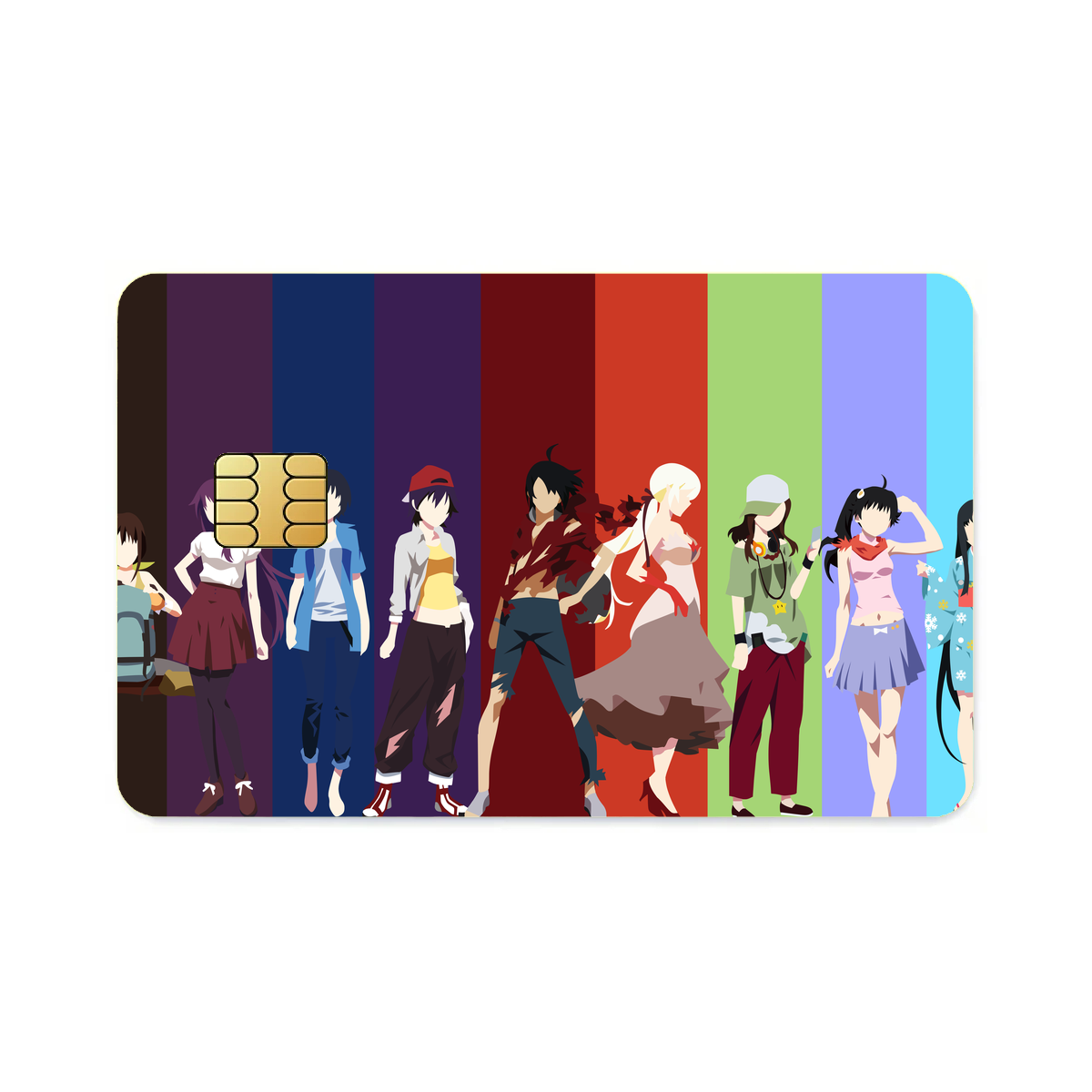 Monogatari Minimalist V2 Credit Card Skins (4-in-1 Pack)