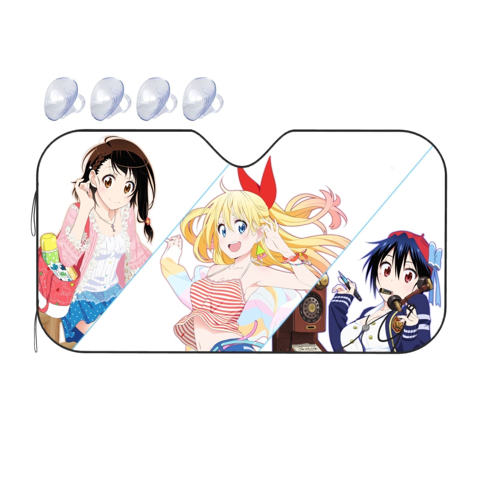 Nisekoi Chitoge Kirisaki, Kosaki Onodera, Seishirou Tsugumi Car Sunsha
