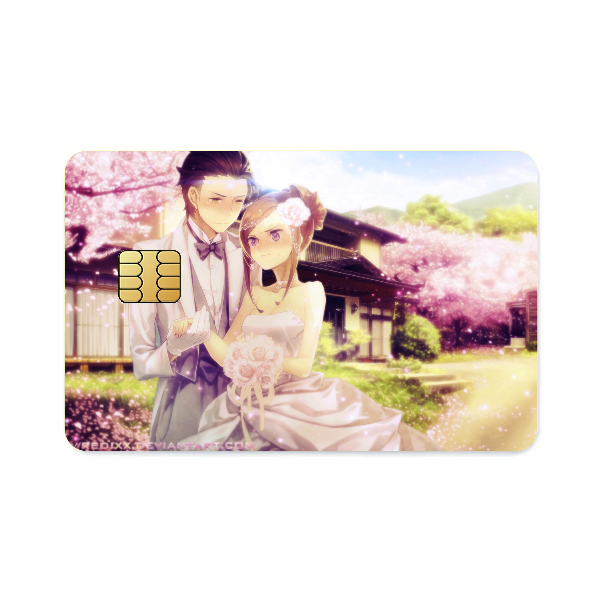 Okabe and Kurisu Wedding Credit Card Skins (4-in-1 Pack)