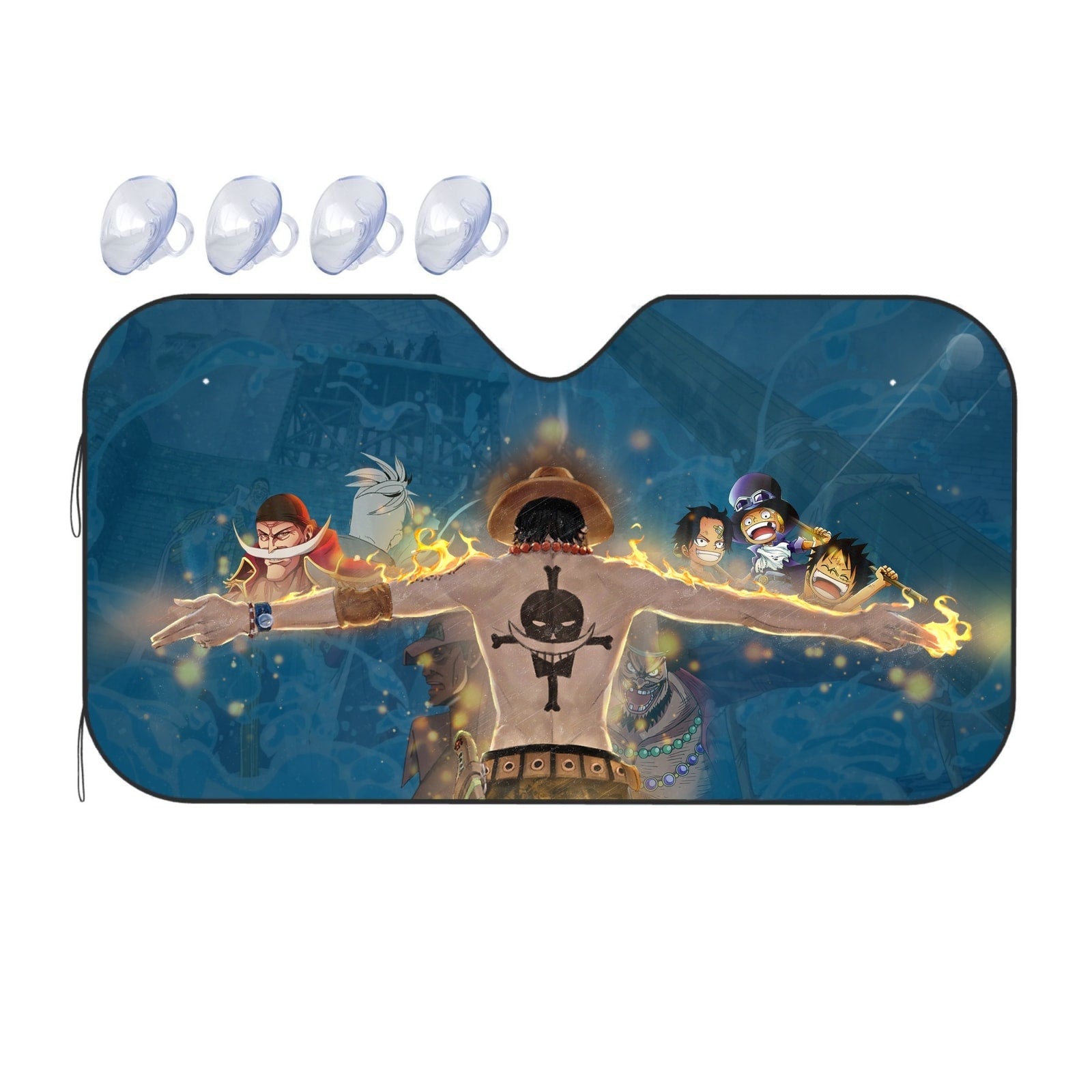 One Piece - Ace's Memories Car Sunshade