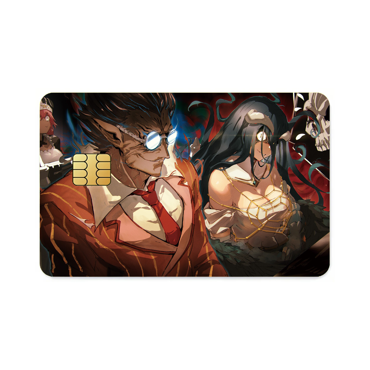 Overlord Albedo, Demiurge, Lupusregina Beta Credit Card Skins (4-in-1
