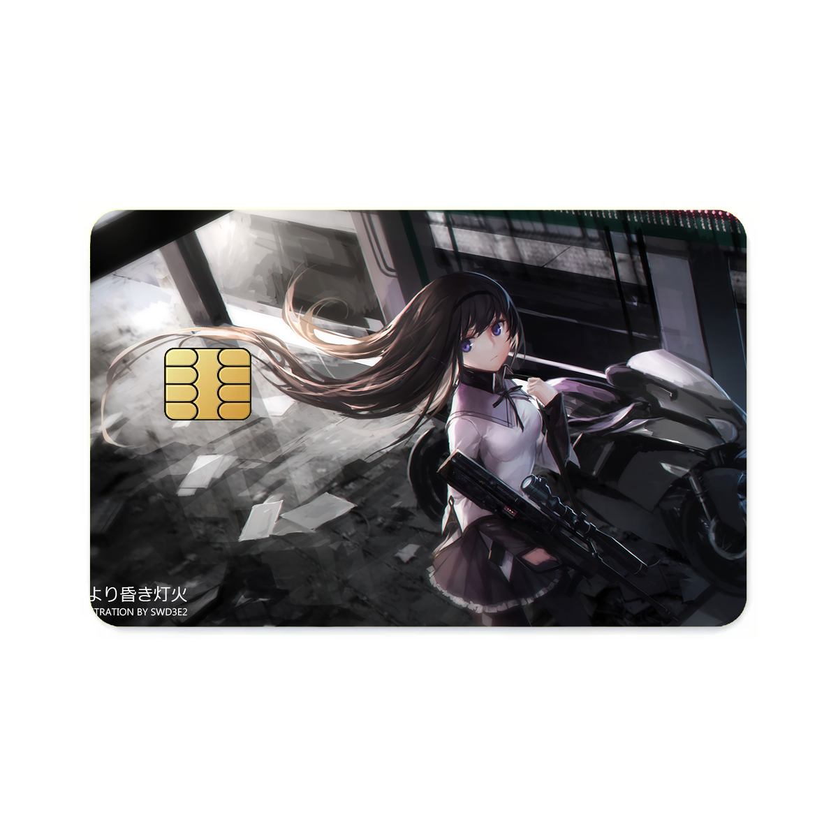 Puella Magi Madoka Magica Homura Akemi Credit Card Skins (4-in-1 Pack)