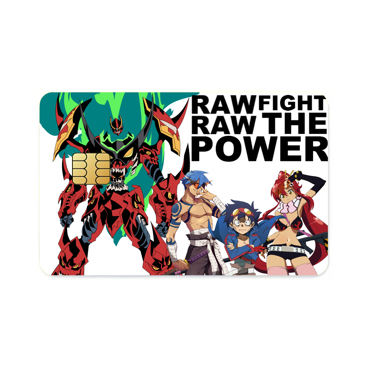 Raw Raw Fight The Power Credit Card Skins (4-in-1 Pack)