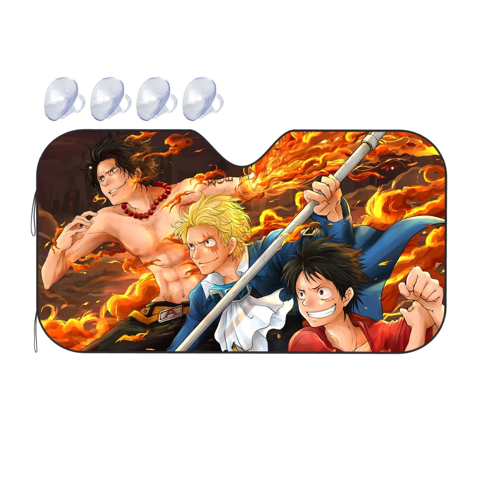 Sabo,Ace and Luffy Car Sunshade