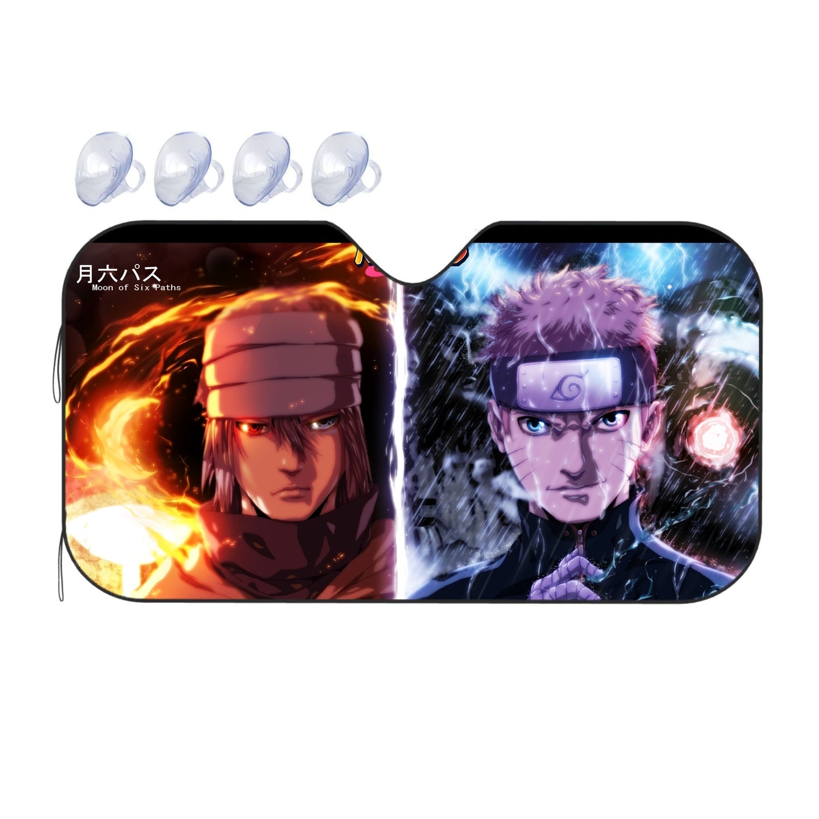 Sasuke (Moon Of Six Paths) and Naruto (Sun Of Six Paths) Car Sunshade