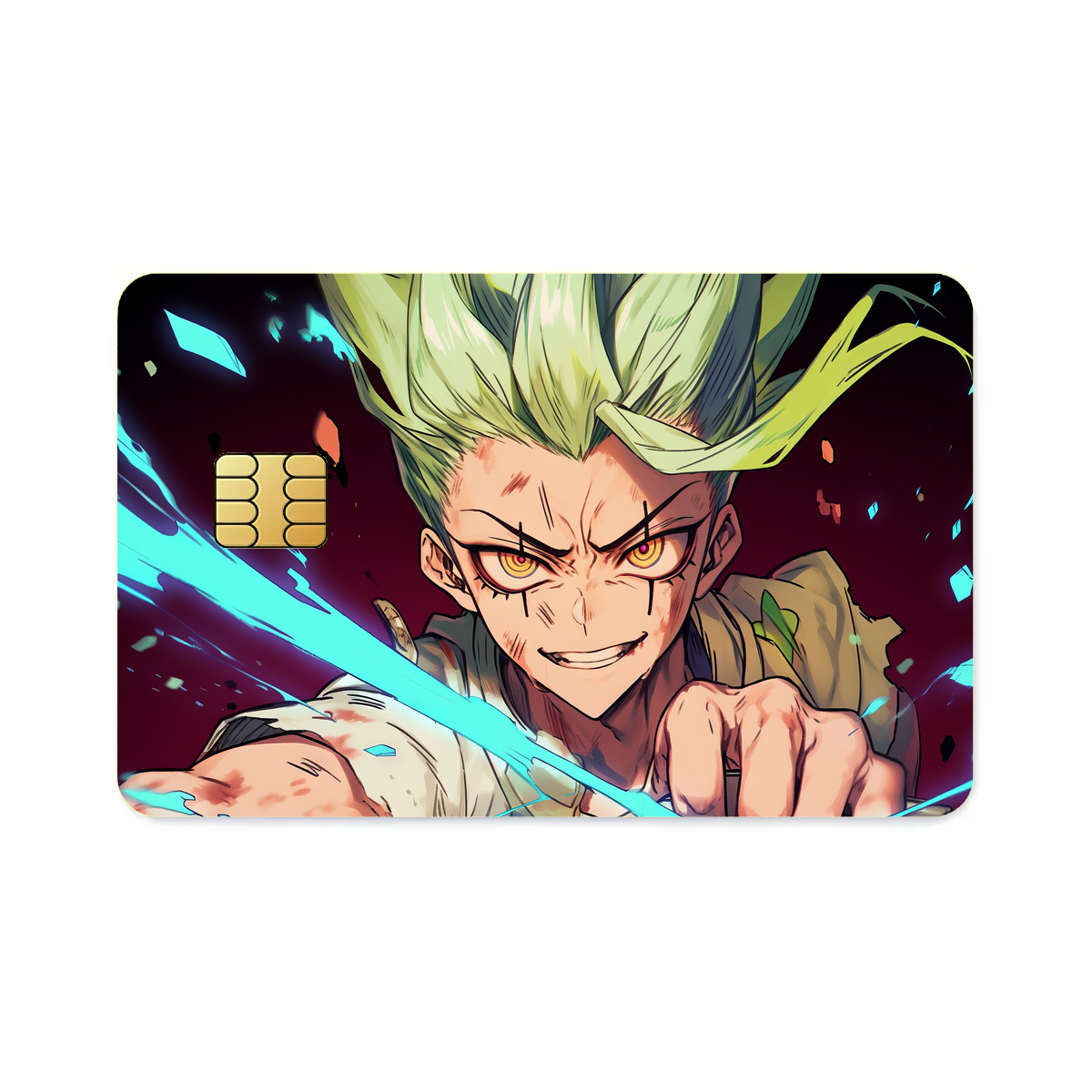 Senku Ishigami - Dr. Stone Anime Background Credit Card Skins (4-in-1