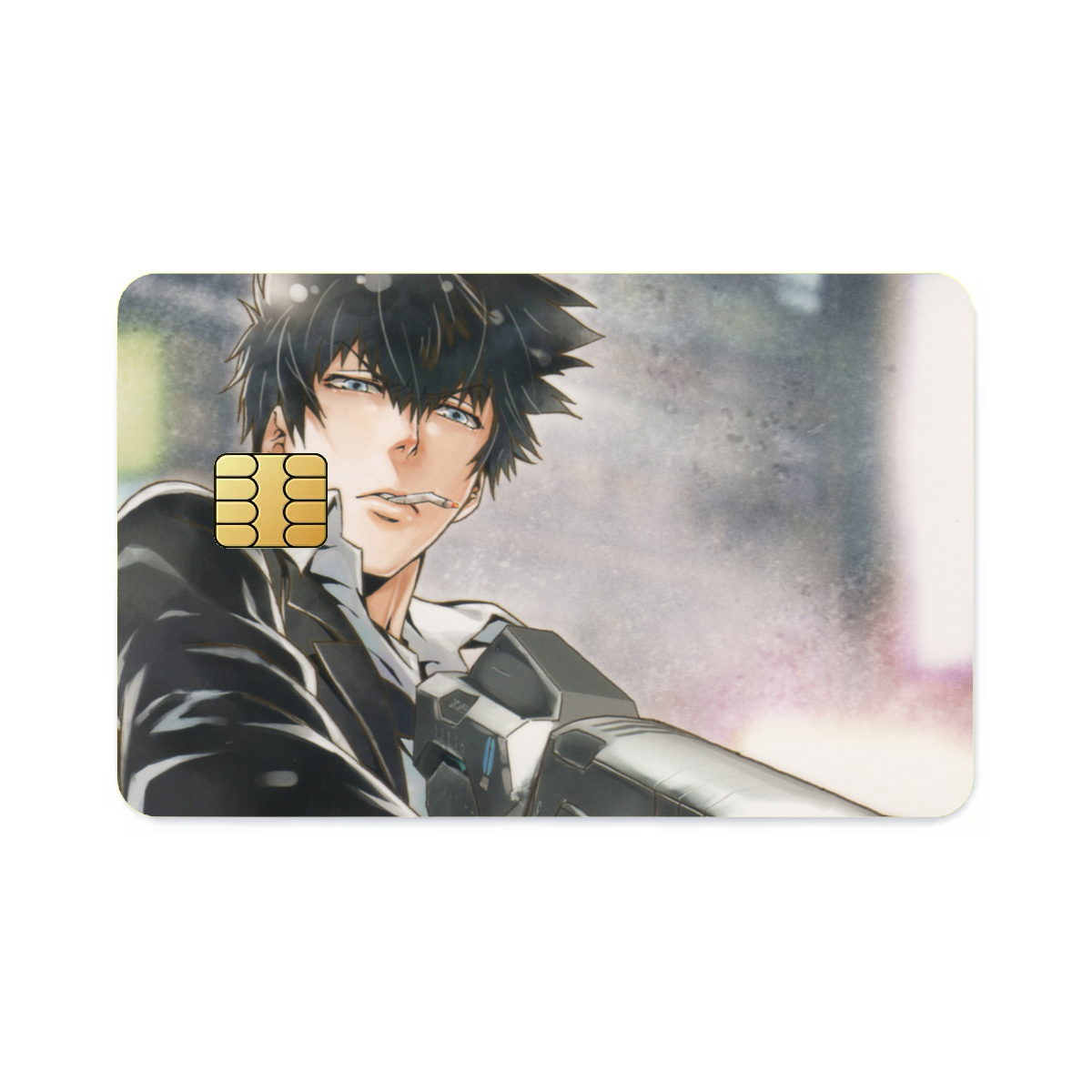 Shinya Kogami With His dominator Credit Card Skins (4-in-1 Pack)