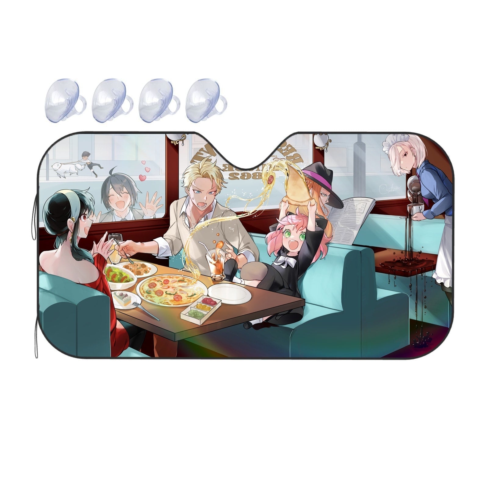 Spy x Family Anya Forger, Loid Forger, Yor Forger Car Sunshade