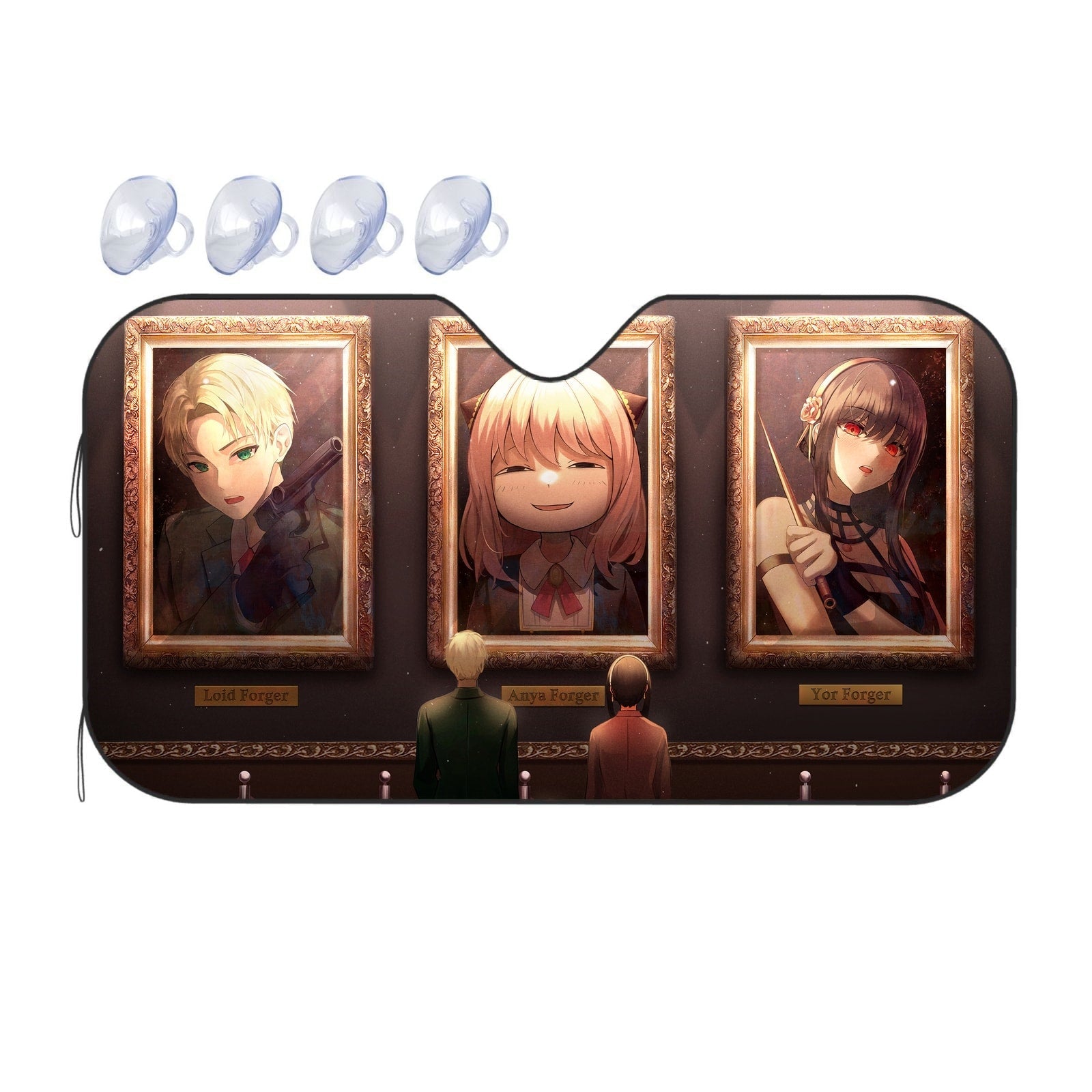 Spy x Family Anya Forger, Loid Forger, Yor Forger Car Sunshade