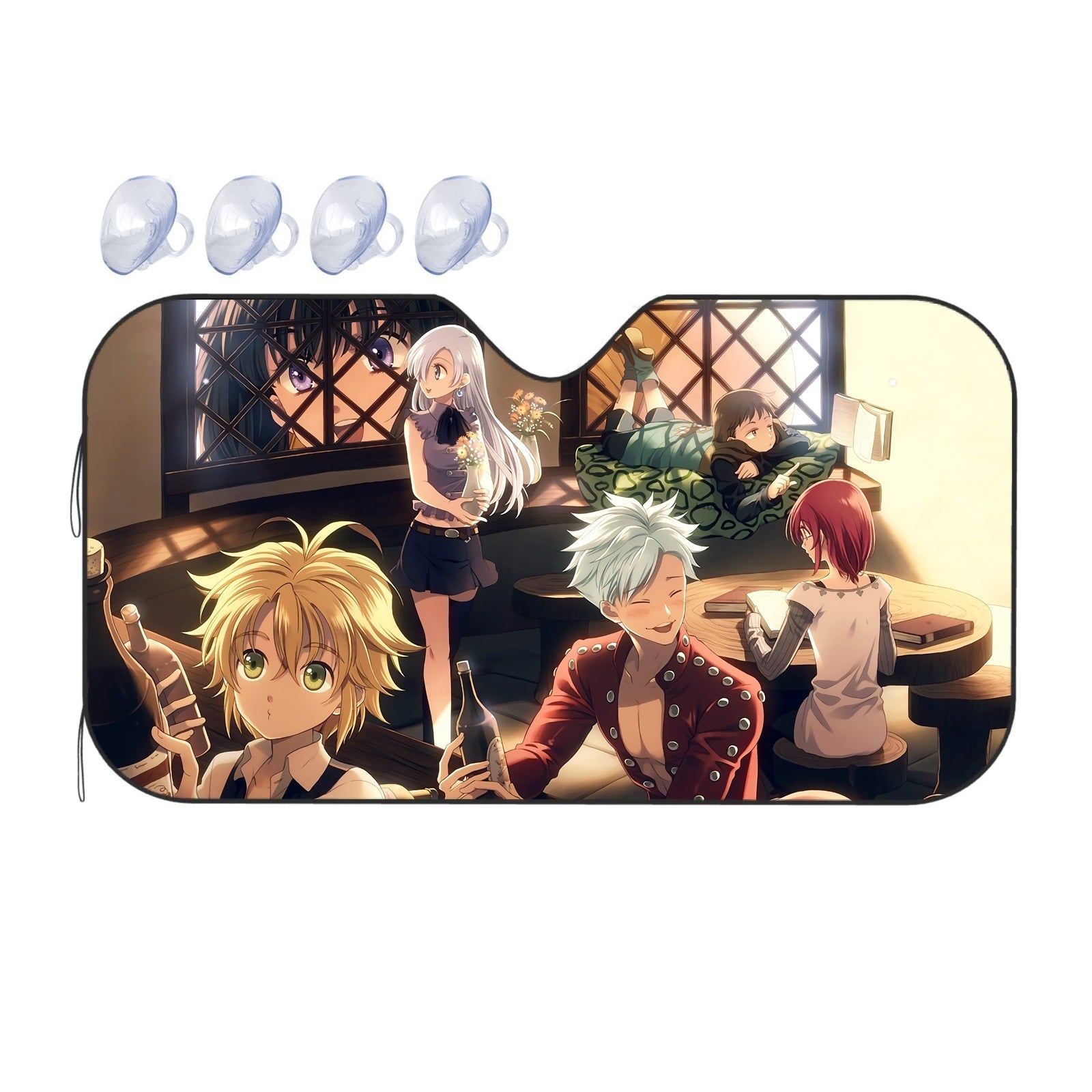 The Seven Deadly Sins Ban, Meliodas, King, Diane, Elizabeth Liones Car