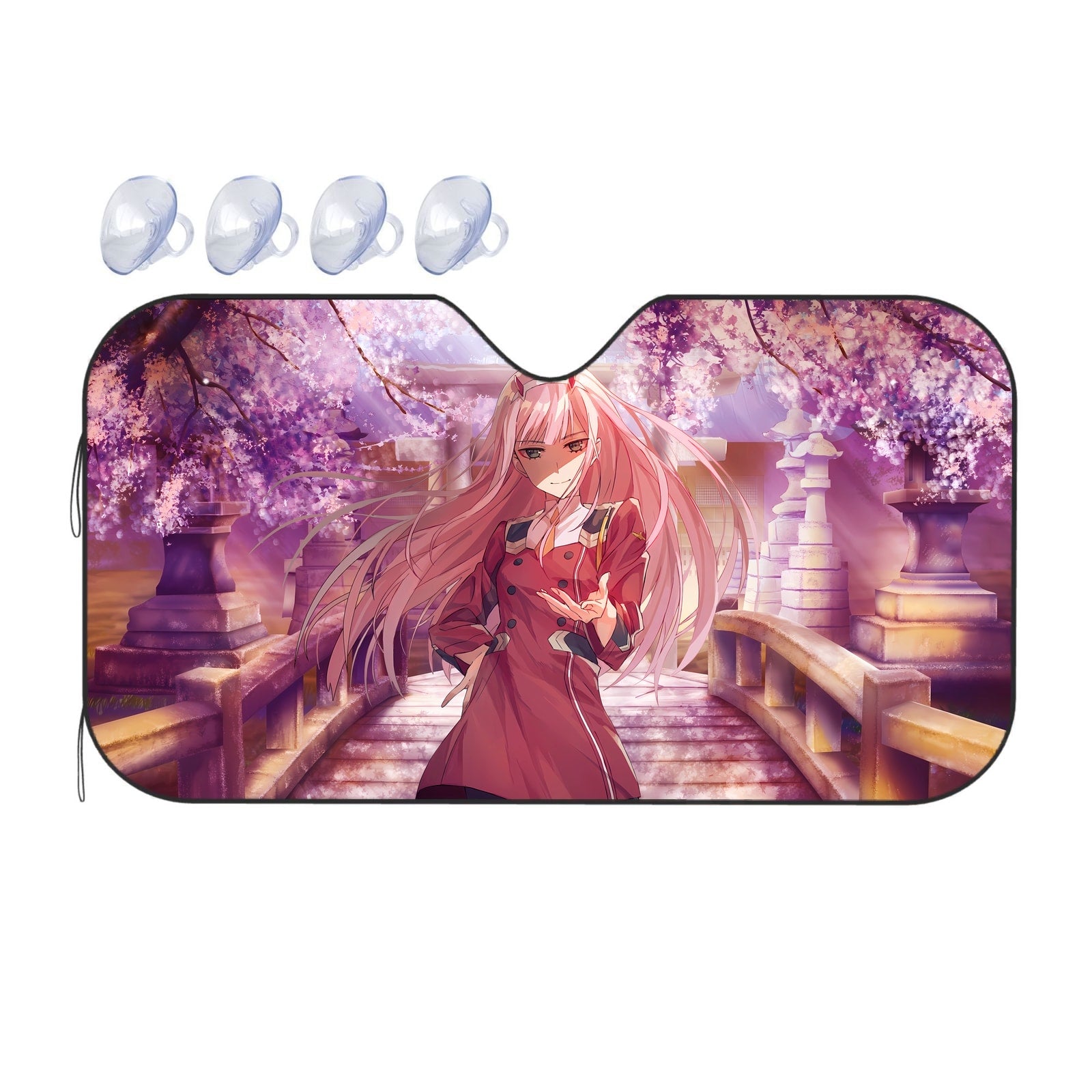 Zero Two Smile Car Sunshade