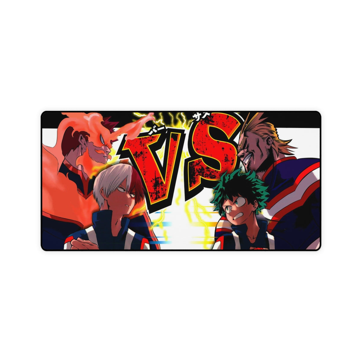 Endeavor And Shoto Todoroki Vs. All Might and Izuku Midoriya Mouse Pad
