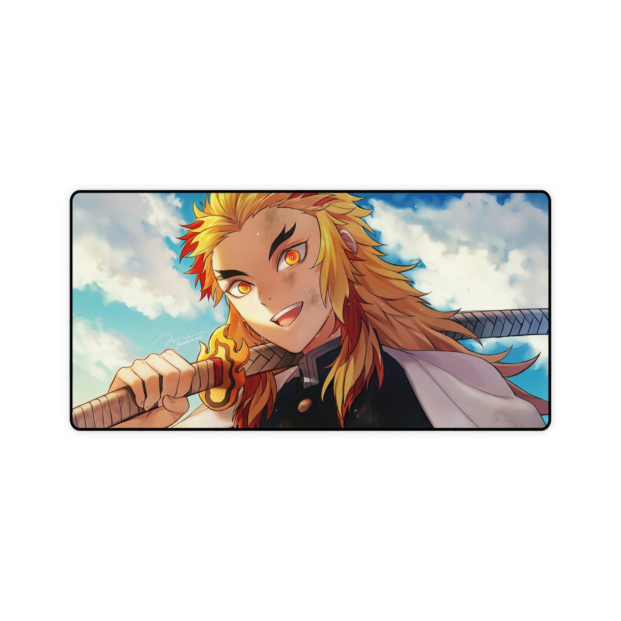 Kyojuro Rengoku, Kimetsu no Yaiba, Mouse Pad (Desk Mat)