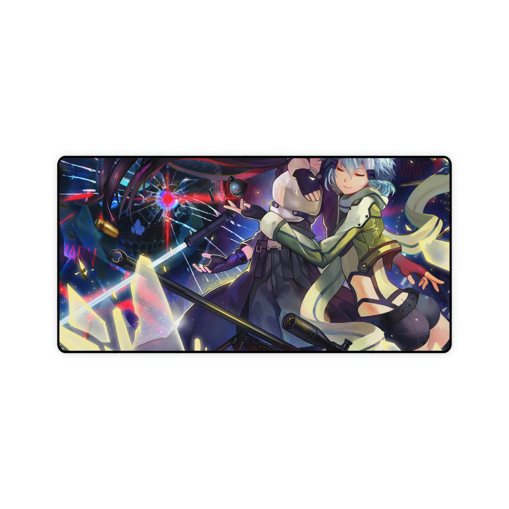 Sinon and Kirito Mouse Pad (Desk Mat)
