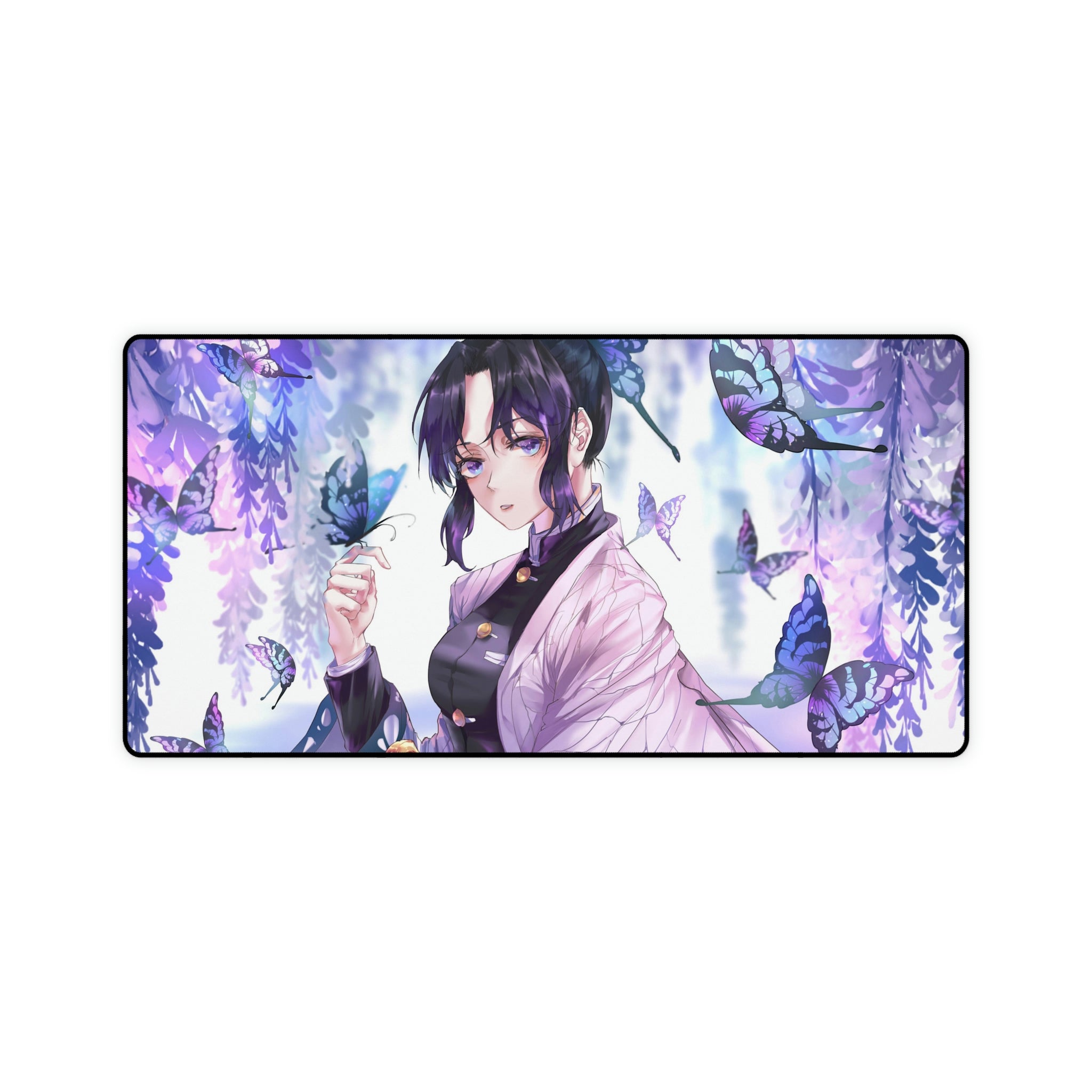 Shinobu Kocho, Kimetsu no Yaiba, Butterflies, Mouse Pad (Desk Mat)