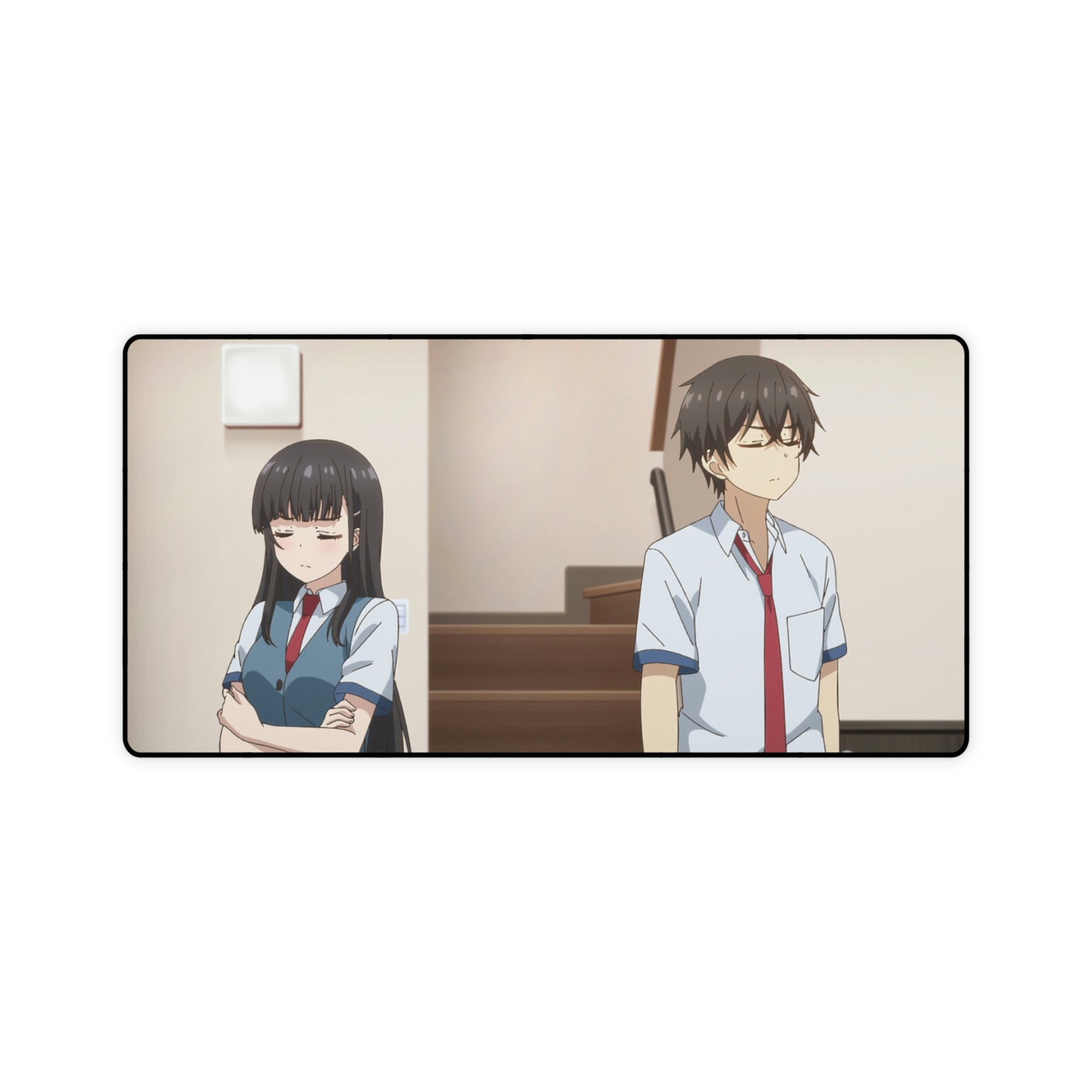 Yume and Mizuto siblings quarrel Mouse Pad (Desk Mat)