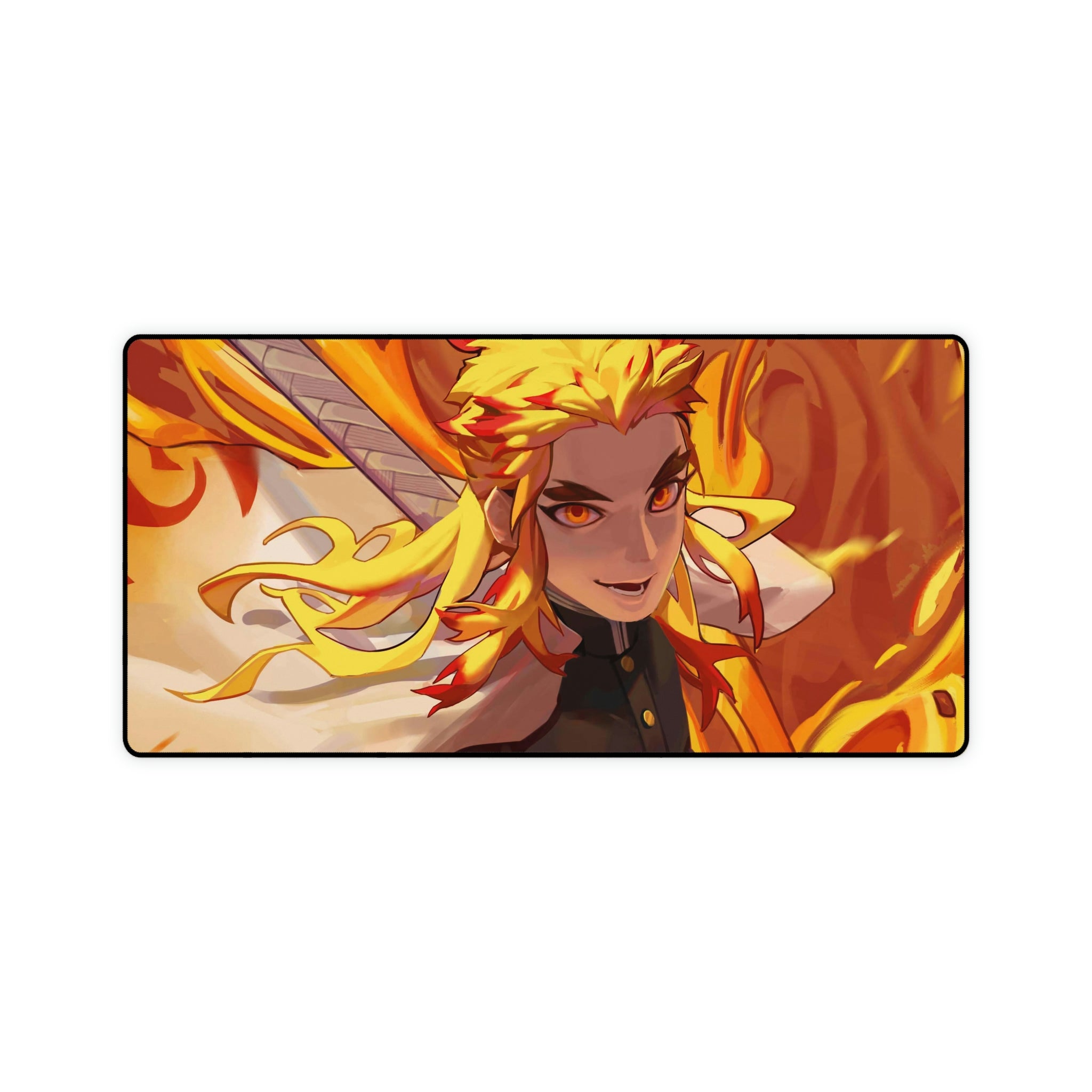 Kyojuro Rengoku, (Kimetsu no Yaiba), Mouse Pad (Desk Mat)