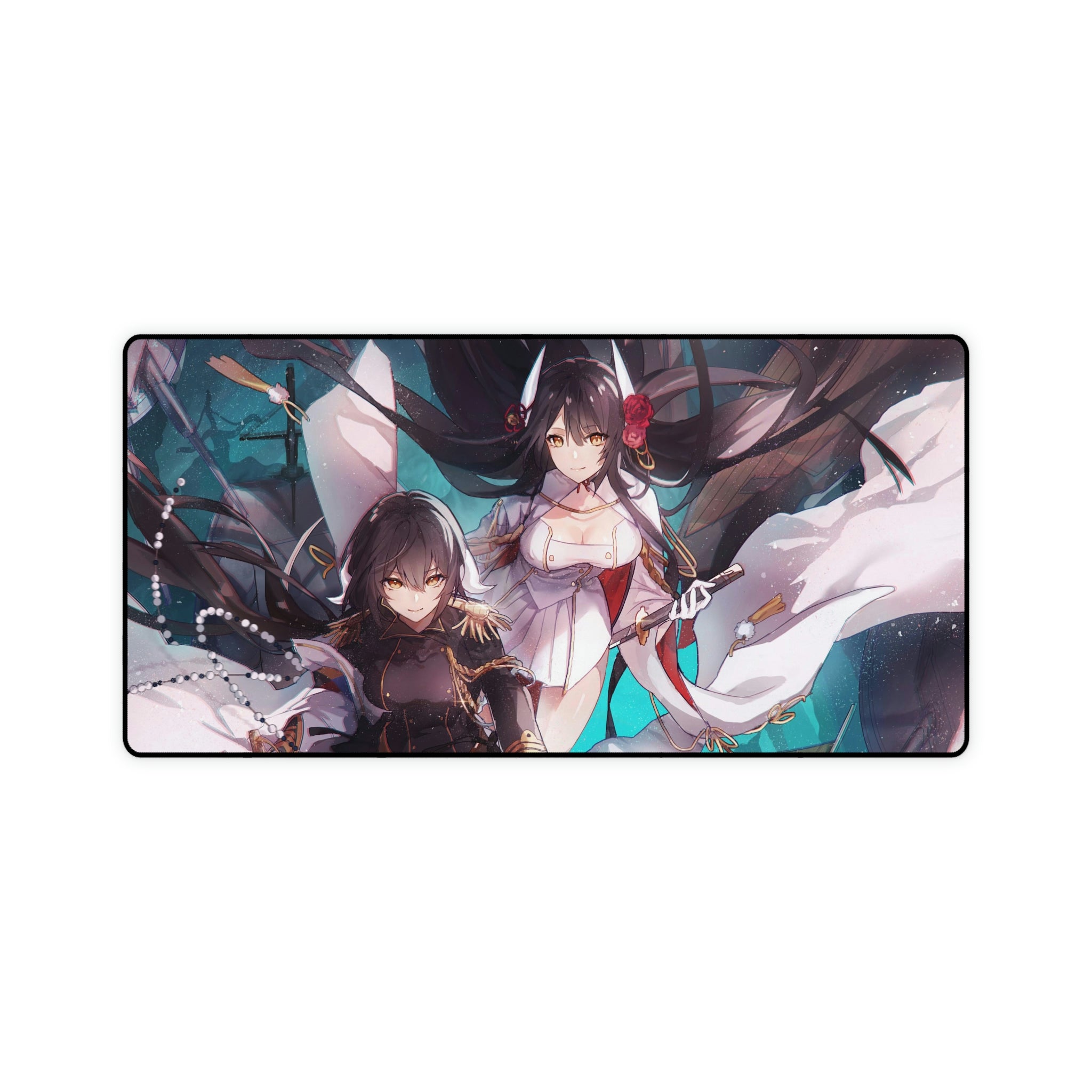 Azur Lane, Mikasa, Hiei, Anime Girls, Mouse Pad (Desk Mat)