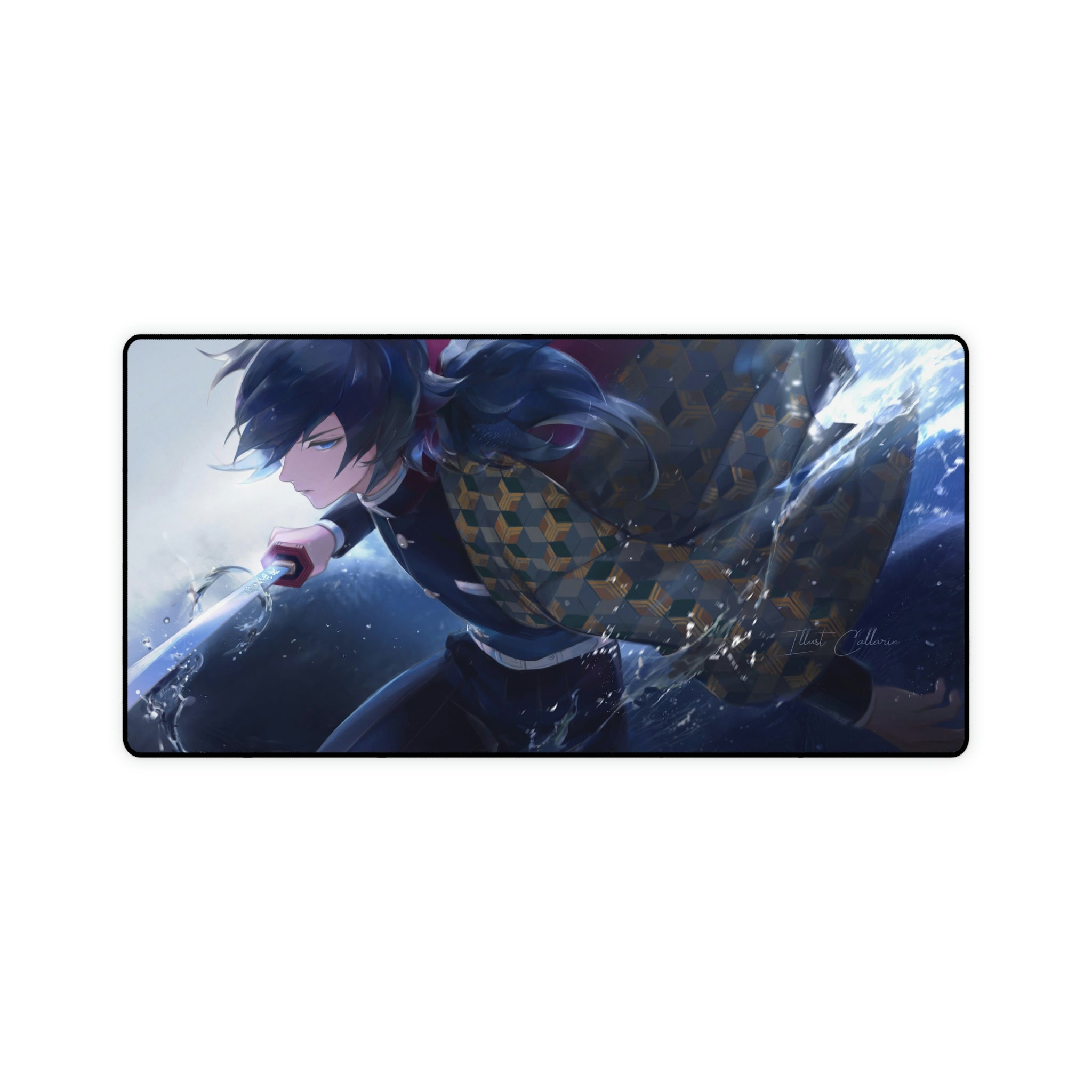 Giyu, Katana, Kimetsu no Yaiba, Mouse Pad (Desk Mat)