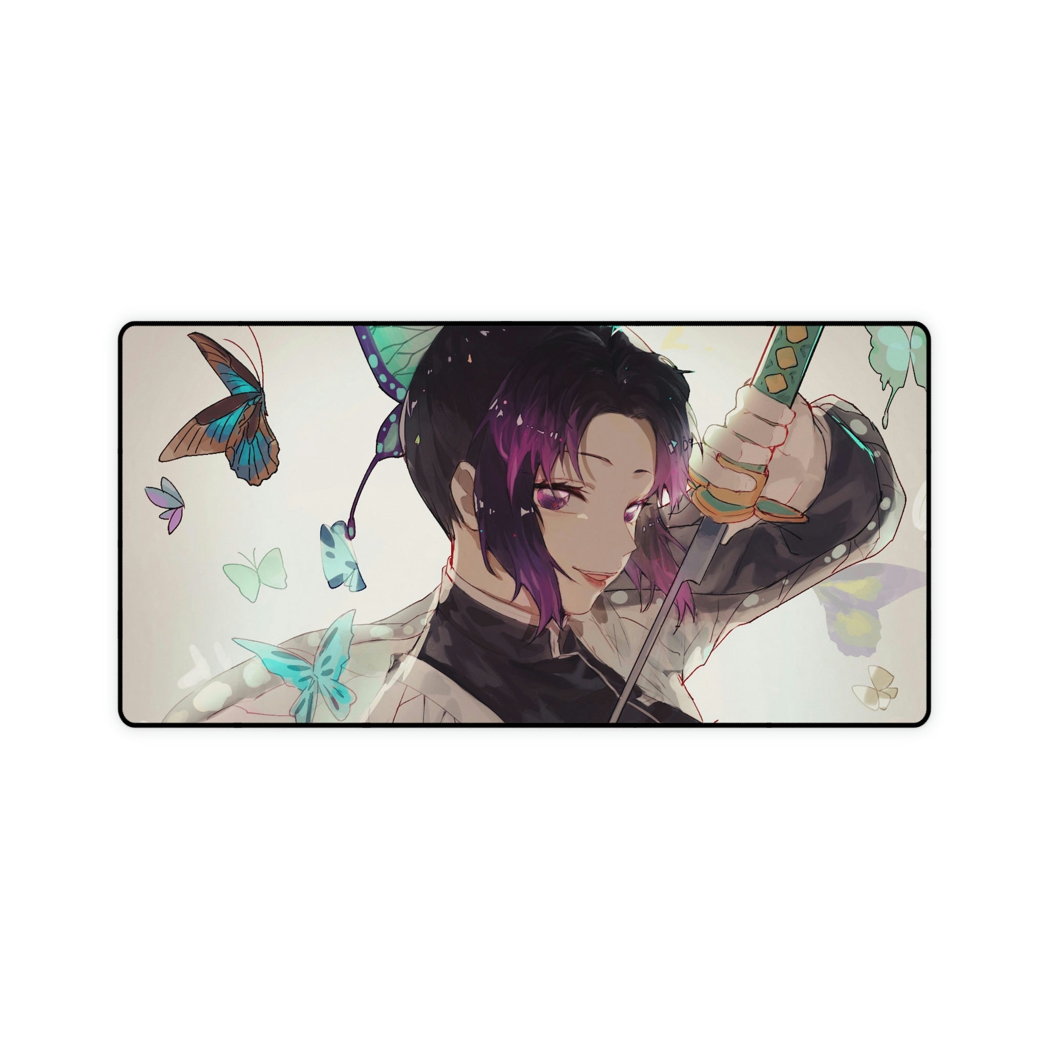 Shinobu Kocho, Butterflies, Kimetsu no Yaiba, Mouse Pad (Desk Mat)