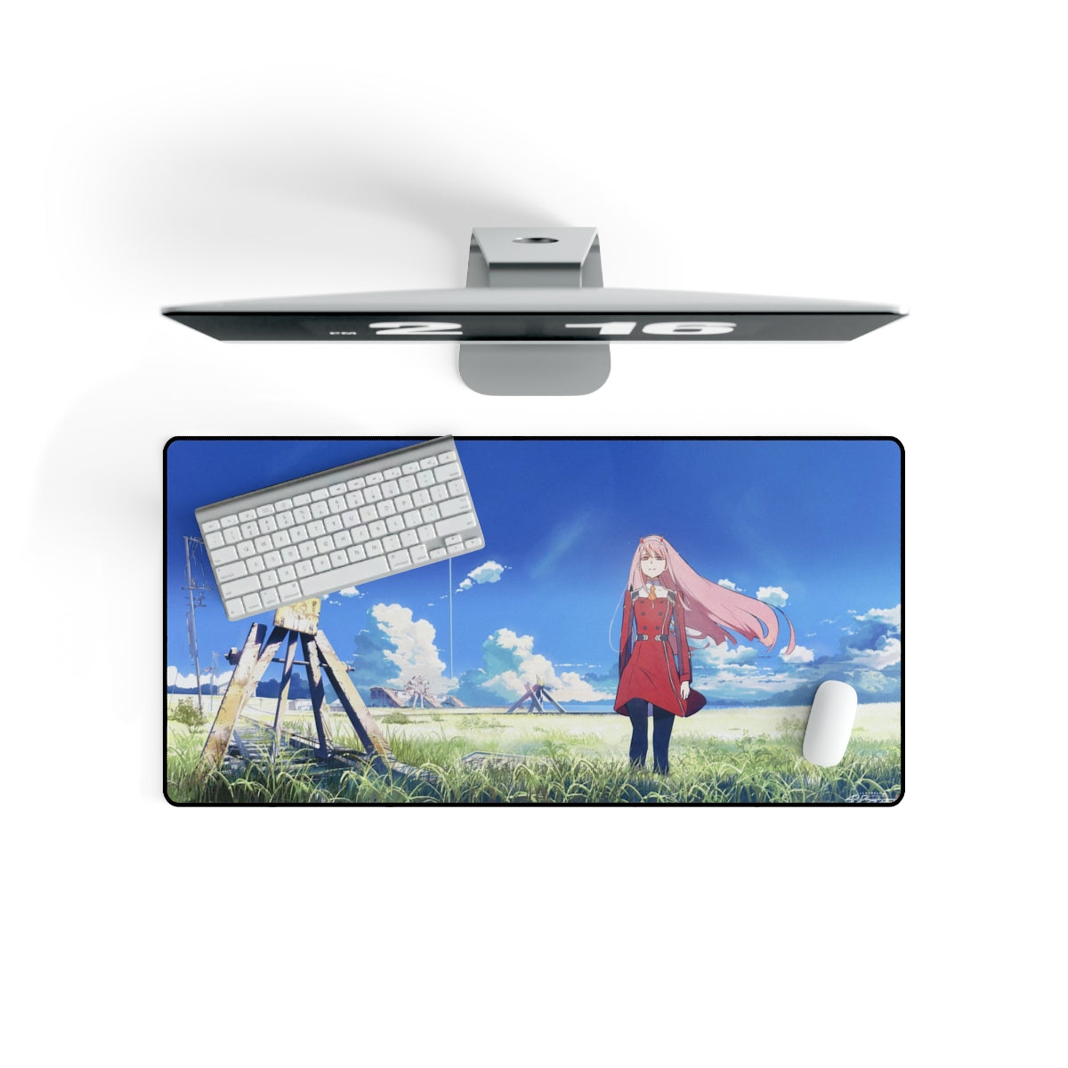 Zero two in Nature Mouse Pad (Desk Mat)