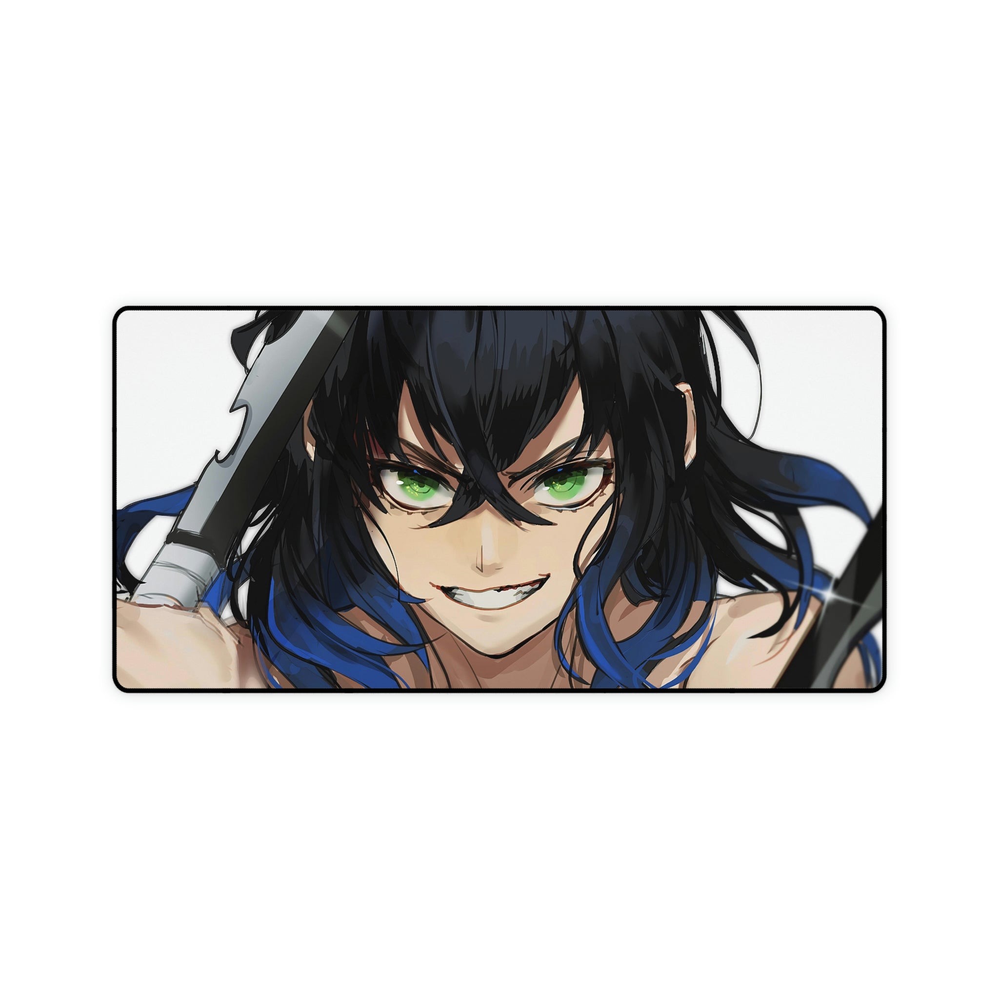 Inosuke Hashibira, Unmasked, Kimetsu no Yaiba, Mouse Pad (Desk Mat)